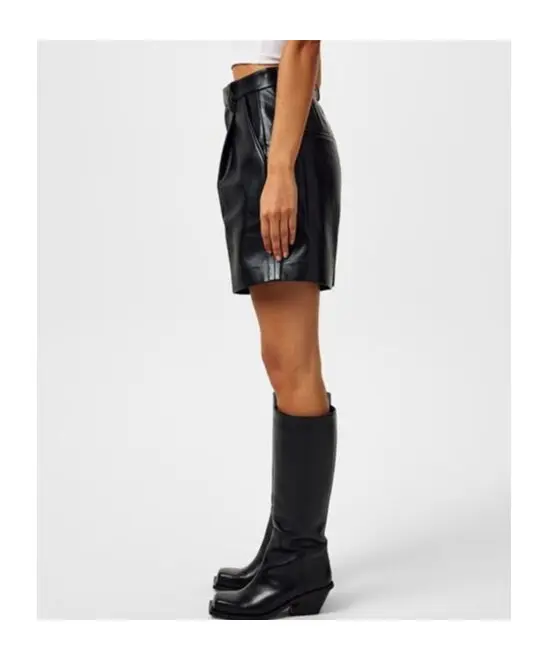 ANINE BING Carmen Leather Shorts