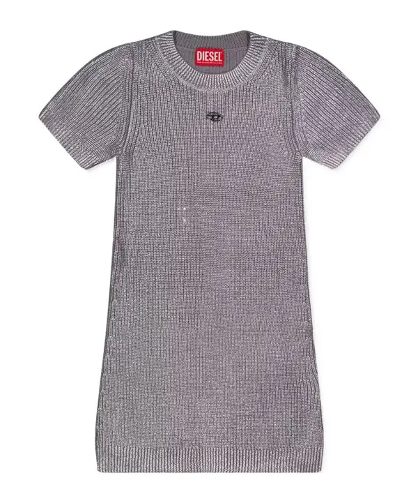 DIESEL® Short Sleeve Ribbed Knit Dress