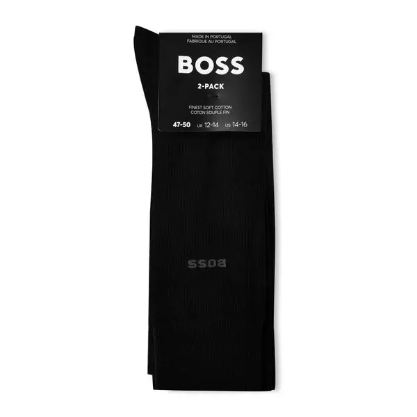 Hugo Boss Solid Color Long Cotton Socks