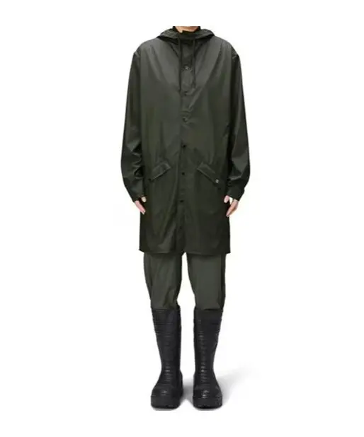 Rains Hooded Long Raincoat