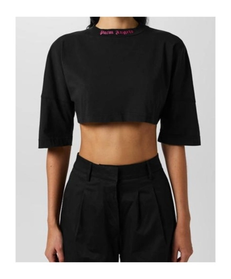 Palm Angels Logo Cropped T-shirt