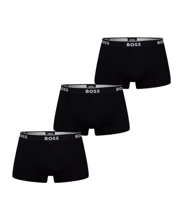 Hugo Boss Boss Bodywear 3-pack Boxer Shorts With Logo Detail - Black