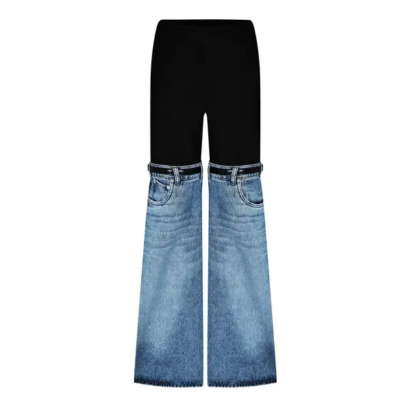 Coperni Paneled Flared Trousers With Elastic Waist