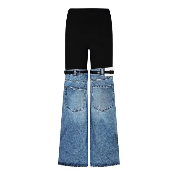 Coperni Paneled Flared Trousers With Elastic Waist