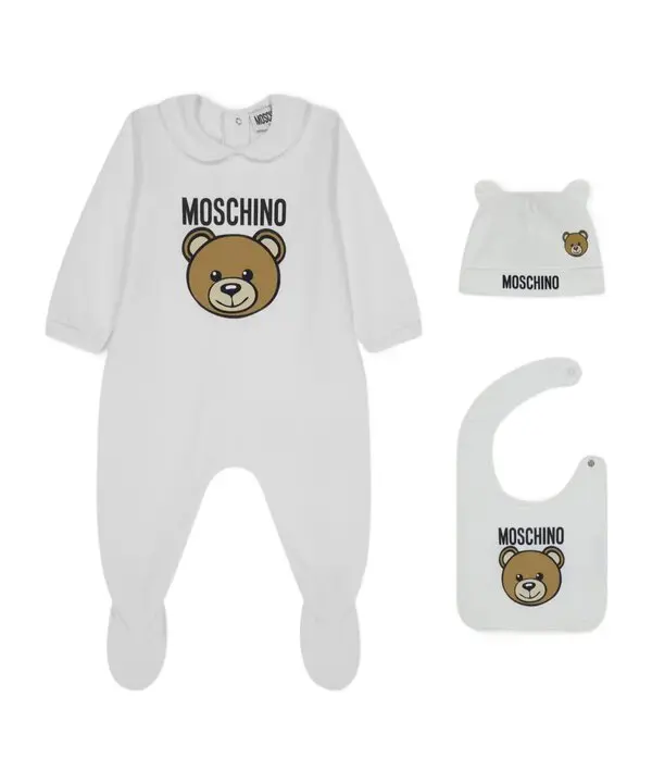 Moschino Bear Brand Three-piece Set - White
