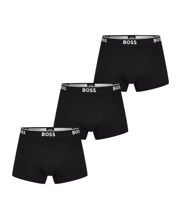Hugo Boss Boss Bodywear 3 Pack Boxer Briefs With Logo Detail - Black