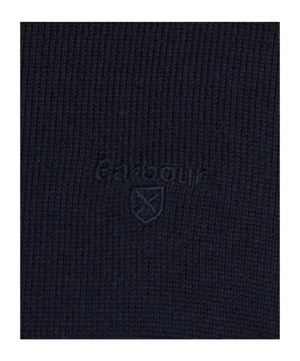 Barbour Half-zip Jumper With Checked Lining - Navy