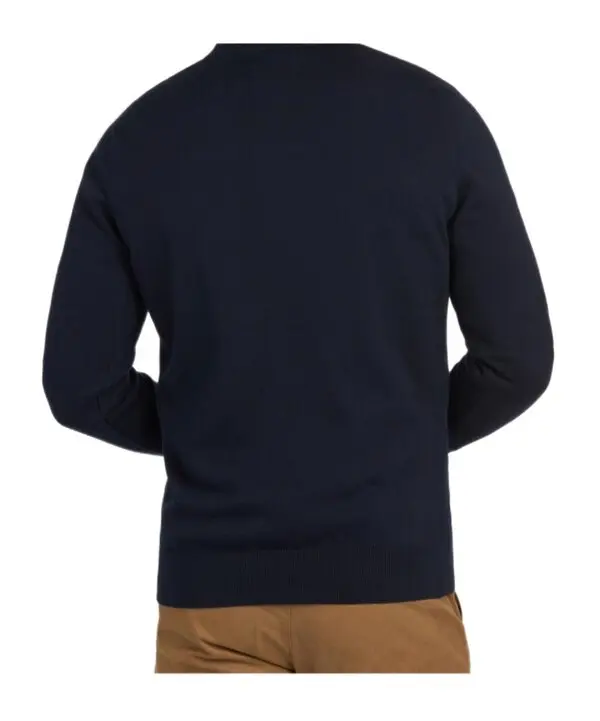 Barbour Half-zip Jumper With Checked Lining - Navy