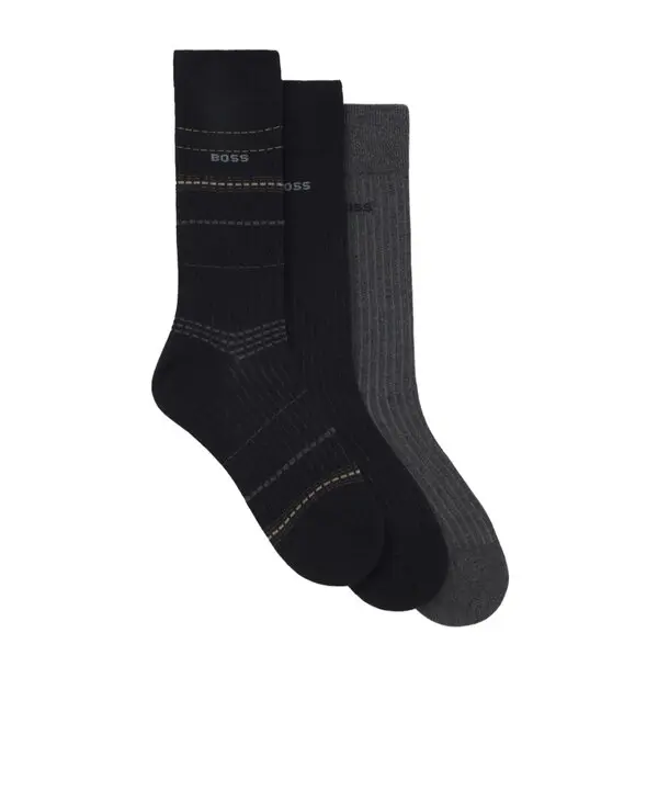 Hugo Boss Striped Cotton Socks