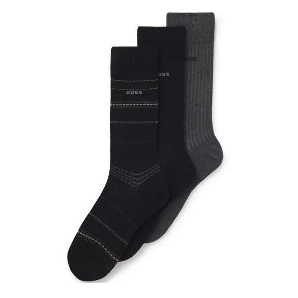 Hugo Boss Striped Cotton Socks