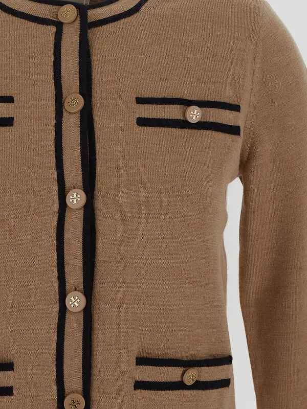 Tory Burch Button-up Crewneck Cardigan