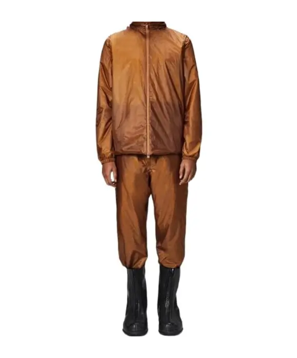 Rains Zipper Hooded Cotton Jacket