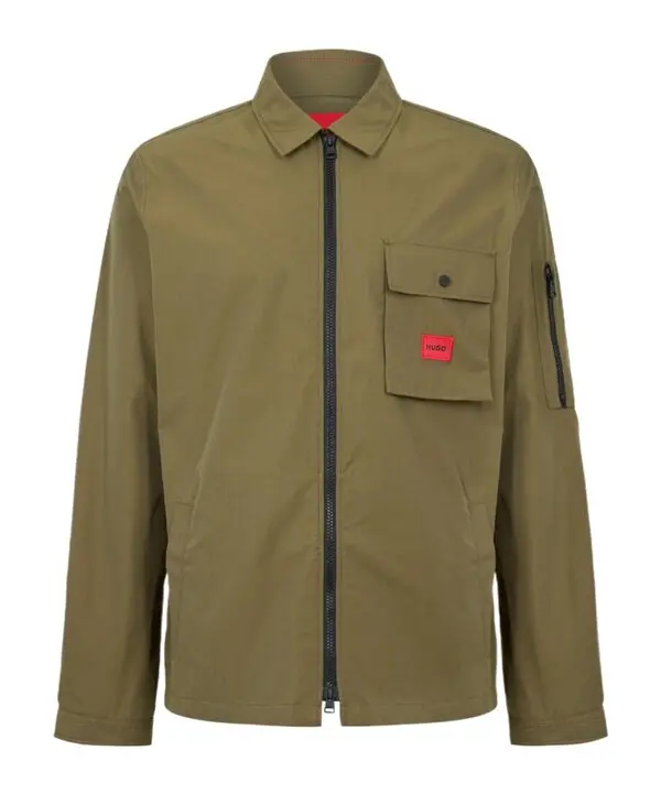 Hugo Boss Hugo Emmond Cotton Long Sleeve Zip Overshirt