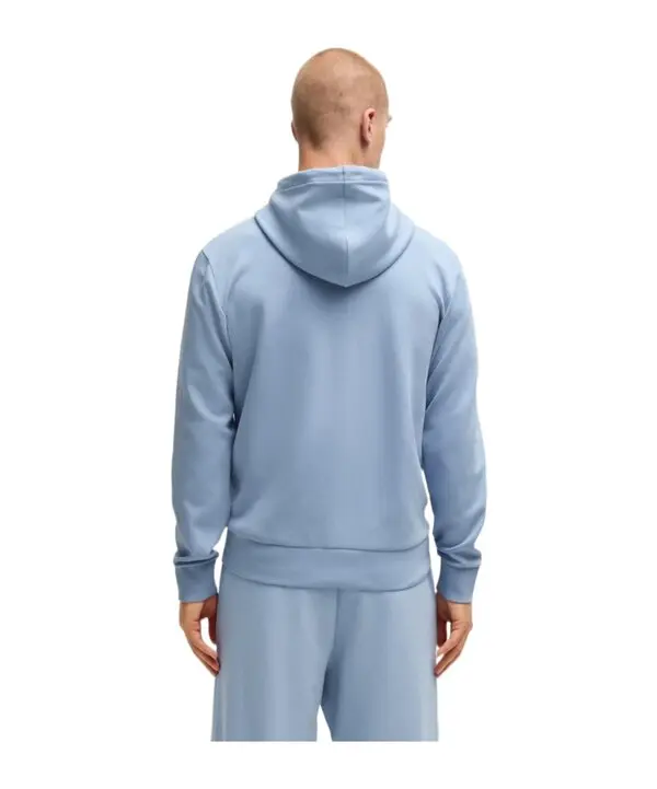 Hugo Boss Green Full-zip Hoodie With Adjustable Drawstring Hood