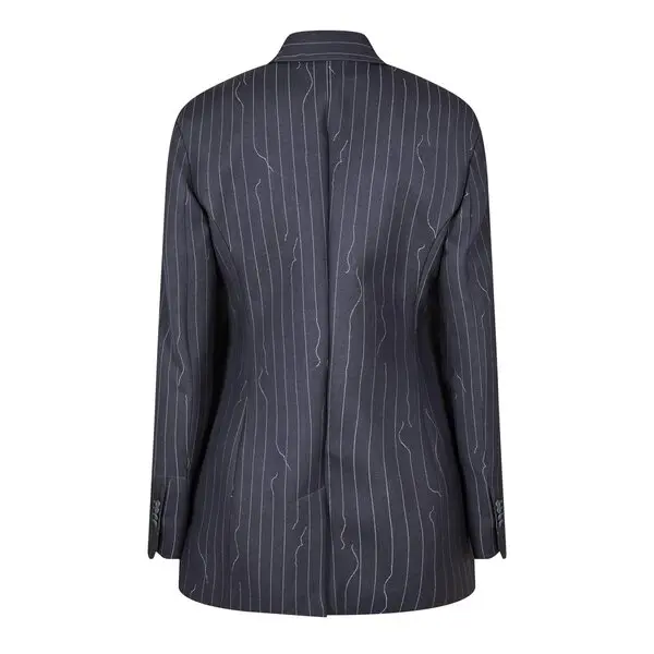 Off-White Pinstripe Tailored Jacket