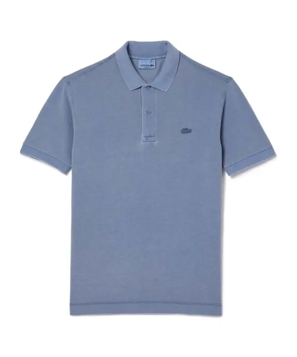 Lacoste Classic-fit Natural Dye Polo Shirt - Blue