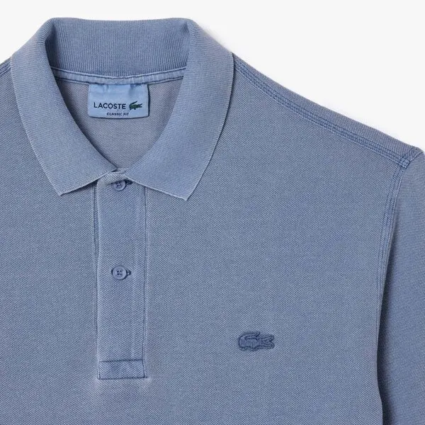 Lacoste Classic-fit Natural Dye Polo Shirt - Blue