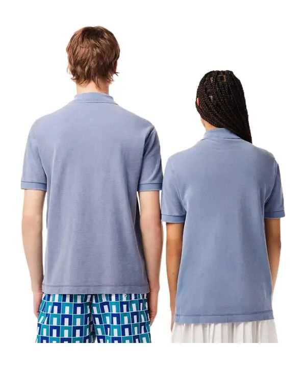 Lacoste Classic-fit Natural Dye Polo Shirt - Blue