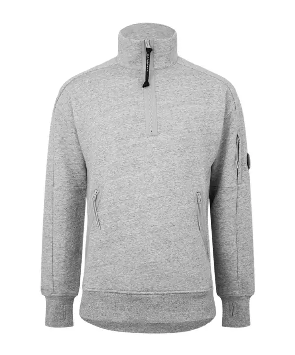 C.P. COMPANY Lens Quarter-zip Fleece Top