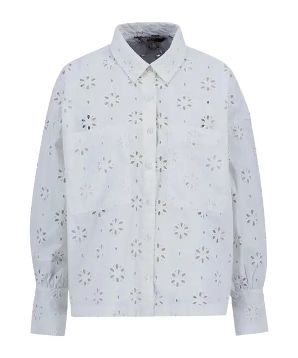 Barbour Melissa Shirt With English Floral Embroidery