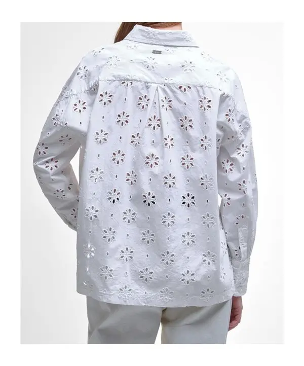 Barbour Melissa Shirt With English Floral Embroidery