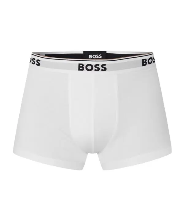 Hugo Boss Boss Bodywear 3-pack Boxer Shorts With Logo Detail - White