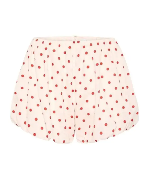 Posse Aurelia Polka Dot Shorts - White