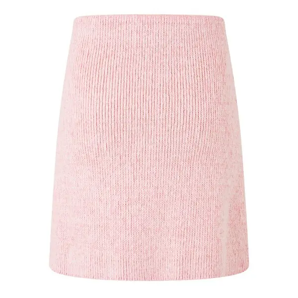 SELF-PORTRAIT High-waist Knit Mini Skirt - Pink