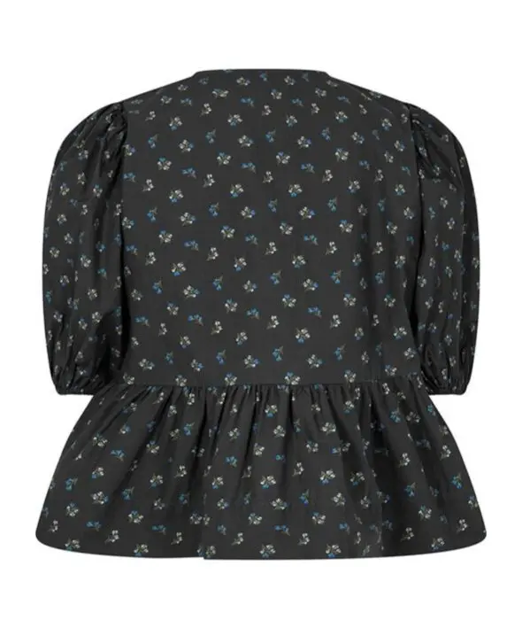 GANNI Short Sleeve Graphic Print Shirt