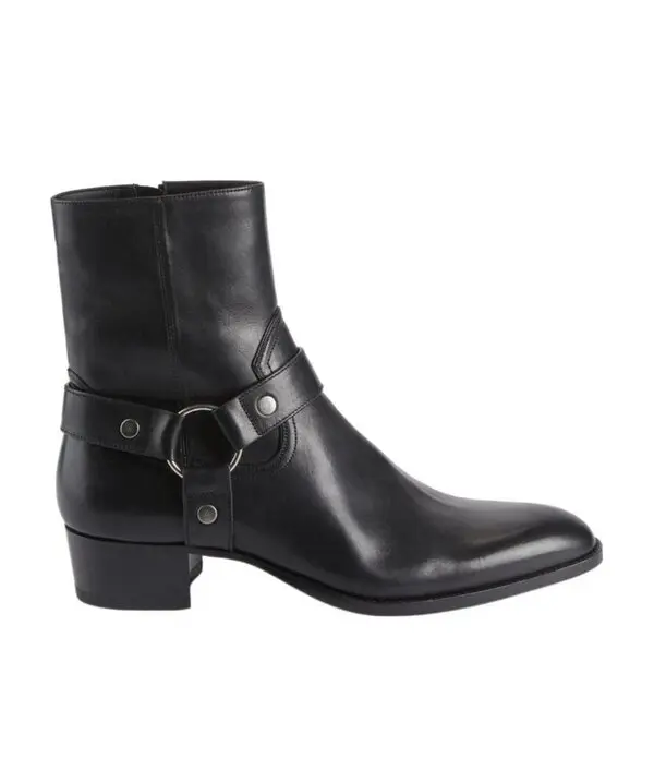 Saint Laurent Wyatt Harness Ankle Boots