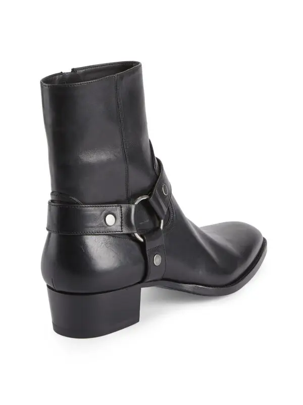 Saint Laurent Wyatt Harness Ankle Boots
