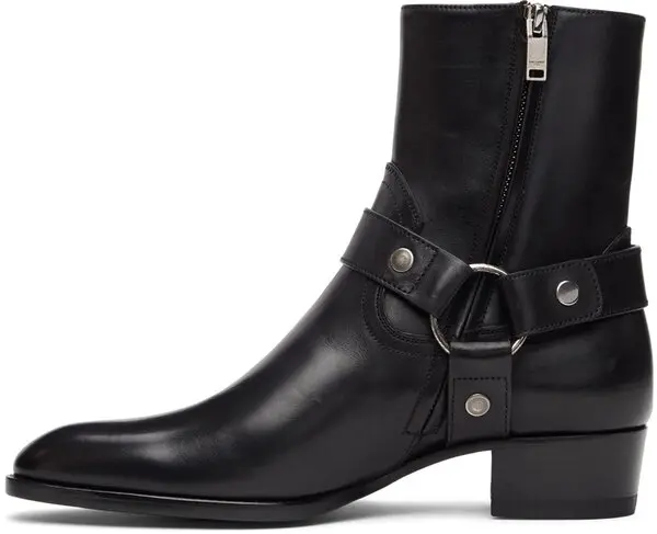 Saint Laurent Wyatt Harness Ankle Boots