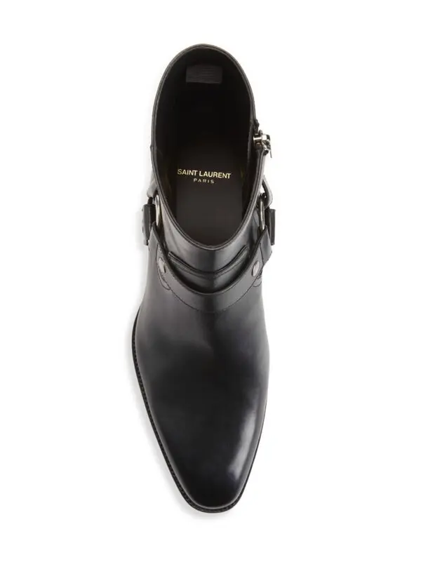 Saint Laurent Wyatt Harness Ankle Boots
