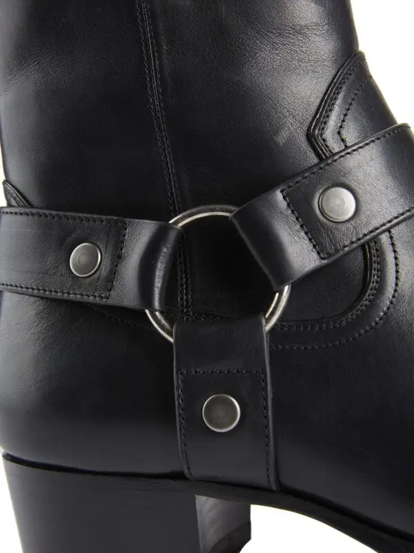 Saint Laurent Wyatt Harness Ankle Boots