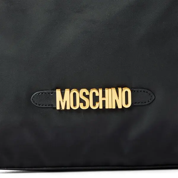 Moschino Tote Bag With Gold Tone Logo