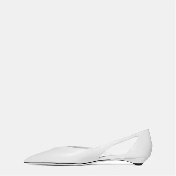 Prada Openwork Ballet Flats - White