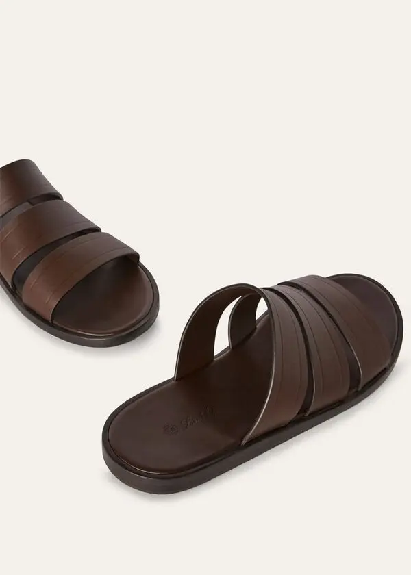 Loro Piana Naha Slip-on Sandals - Brown
