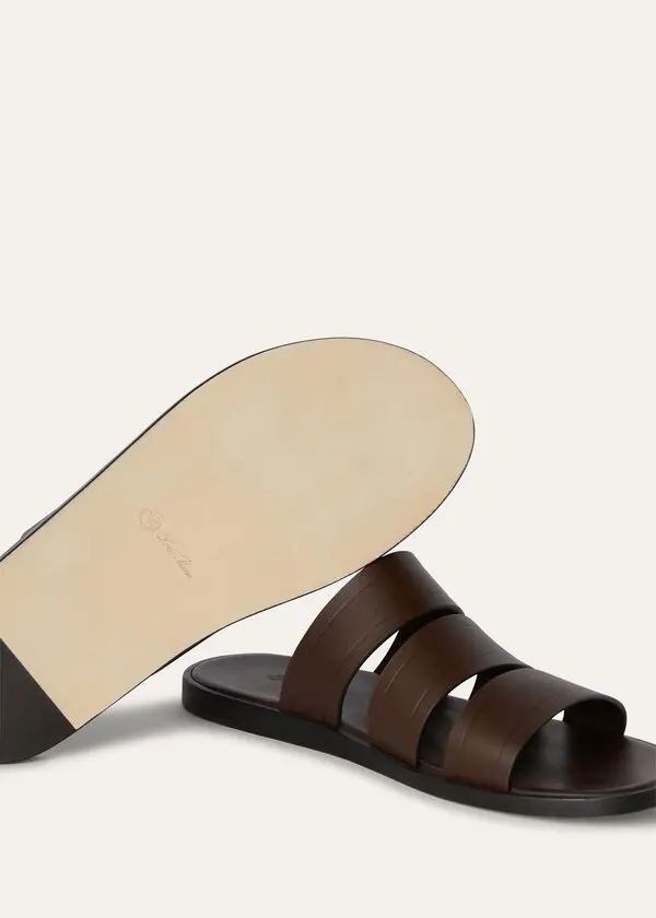 Loro Piana Naha Slip-on Sandals - Brown