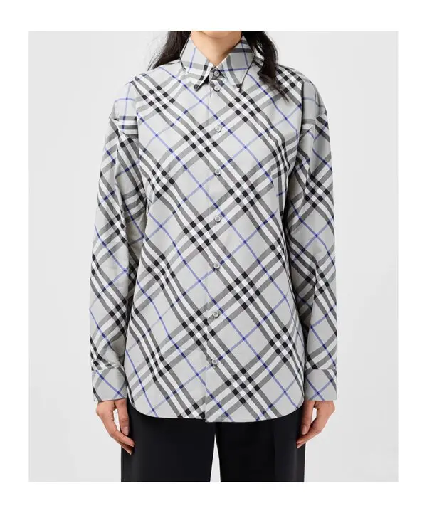 Burberry Plaid Long-sleeve Shirt