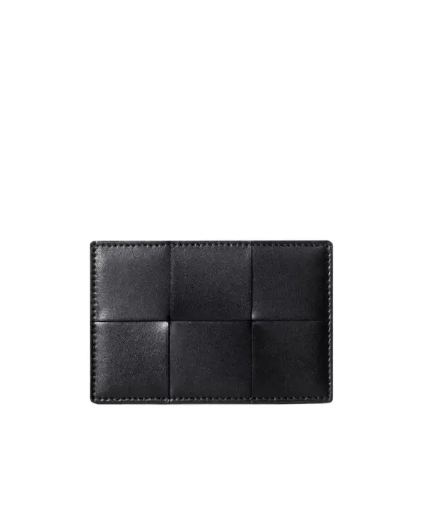 Bottega Veneta Intreccio Urban Leather Card Holder - Black