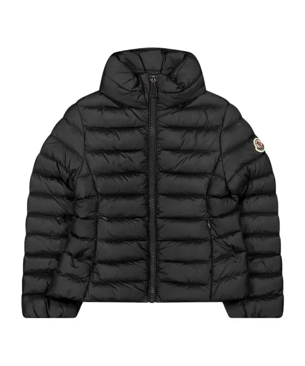 Moncler Quilted Zip-up Cotton Coat - Black