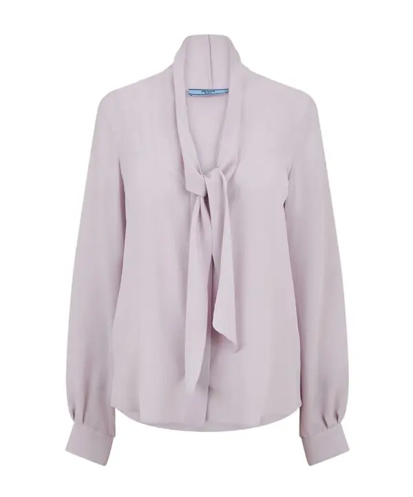 Prada Long Sleeve Shirt With Pussy Bow