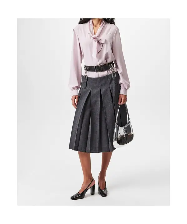 Prada Long Sleeve Shirt With Pussy Bow