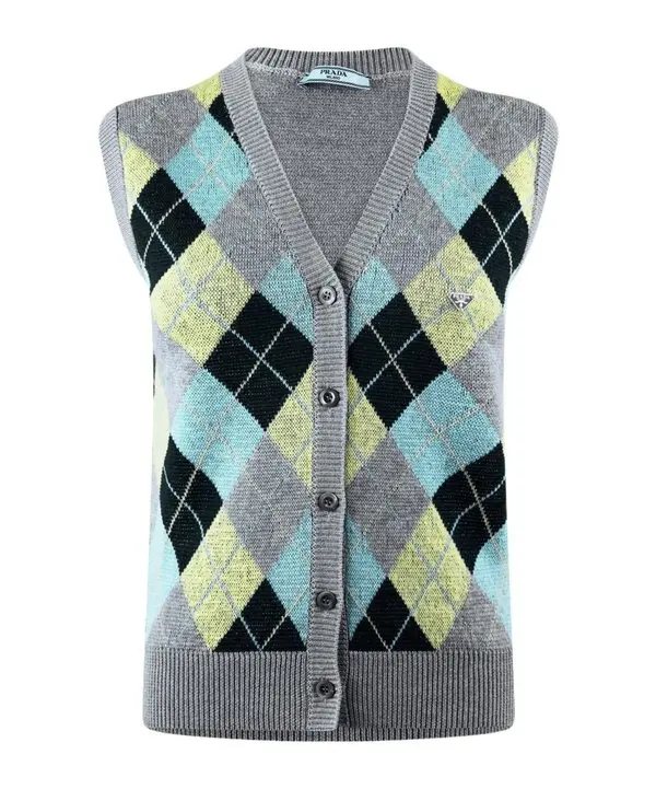 Prada Sleeveless Knitted Cardigan