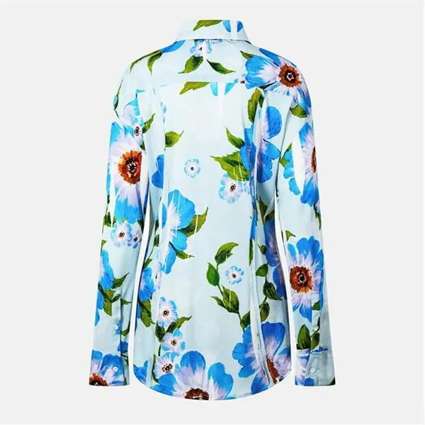 Acne Studios Floral Print Long Sleeve Shirt