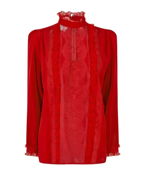 Valentino Garavani Ruffled Shirt - Red