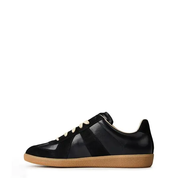 MAISON MARGIELA Low-top Sneakers With Contrast Stitching - Black