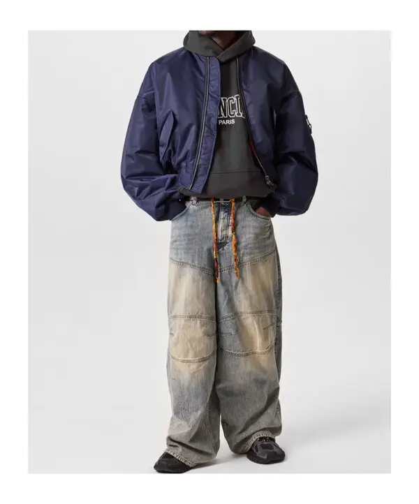 Balenciaga Zipper Long Sleeve Cotton Coat