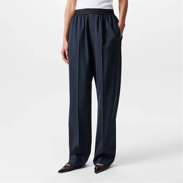 Balenciaga Pinstriped Elastic Waist Trousers