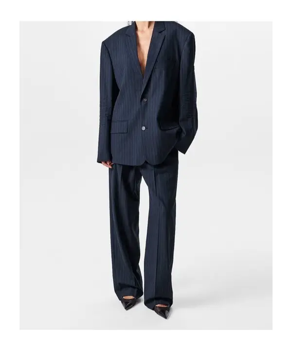 Balenciaga Pinstriped Elastic Waist Trousers